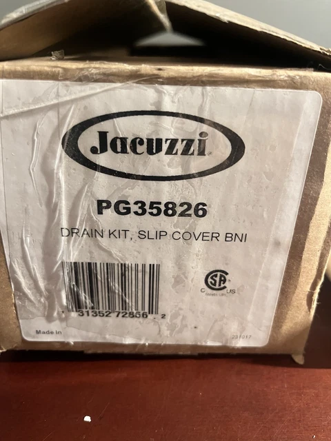JACUZZI PG35826 COMPLETE PVC Toe Tap Drain Kit with Low Profile Slip ...
