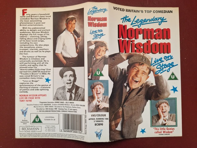 THE LEGENDARY NORMAN Wisdom - Live on Stage - Used Video Sleeve/Cover # ...