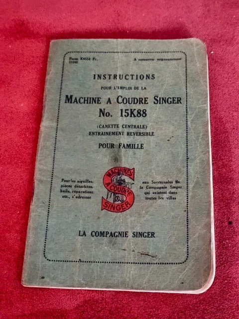 LIVRET ANCIENNE MACHINE à Coudre Singer EUR 10,00 - PicClick FR
