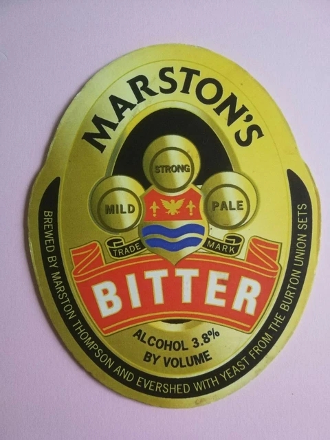 BEER PUMP CLIP badge front MARSTON'S brewery BITTER real ale Burton ...