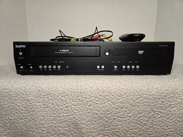 SANYO FWDV225F DVD Player/VCR Rec Player Combo w/ Remote Works VCR Won ...