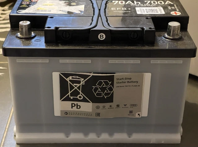 ORIGINAL VW AUTOBATTERIE Batterie Starterbatterie 12V 70Ah 420/700A ...