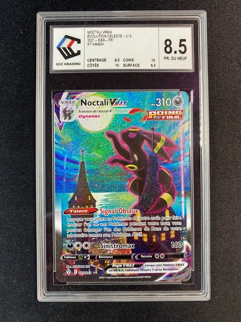 CARTE POKÉMON NOCTALI VMAX Alternative 215/203 - CCC 8.5 - Évolution ...