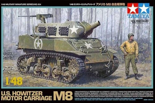 TAMIYA 1:48 KIT Mezzo Militare U.s. Howitzer Motor Carriage M8 E 1 ...