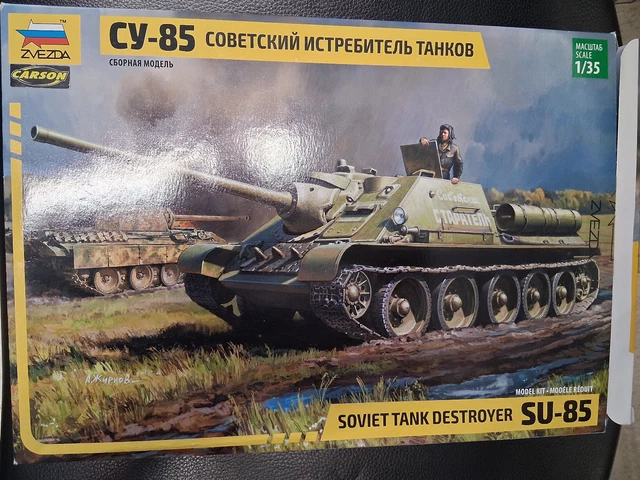 ZVEZDA 1/35 3690 RUSSISCHER PANZERJÄGER SU-85 plus Metallrohr OVP EUR 29,00 - PicClick DE