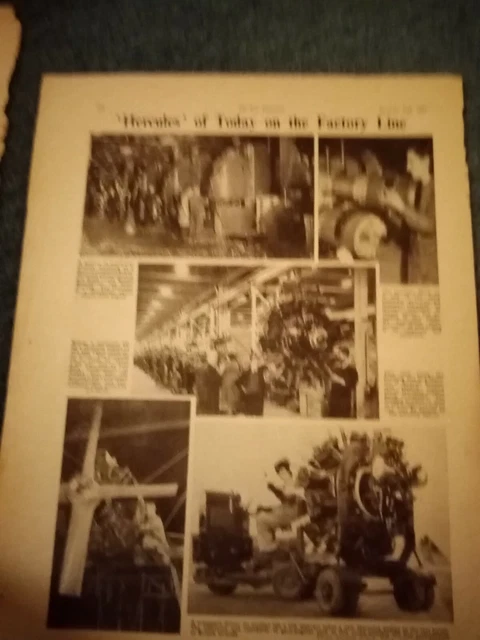 TV6 EPHEMERA 1941 Ww2 picture Bristol hercules engine factory £2.40 ...