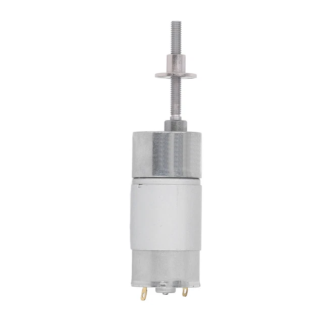 SELF LOCKING DC Worm Gear Motor With Flange M6 Rotating Shaft Thread ...