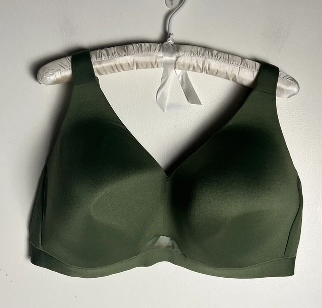 CACIQUE WOMENS BRA 46 DDD Olive Green Lightly Lined Wireless Lane ...