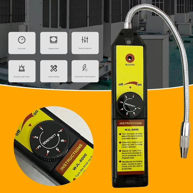 FOR CAR AIR Conditioner Halogen Freon Gas Refrigerant Leak Detector AC ...