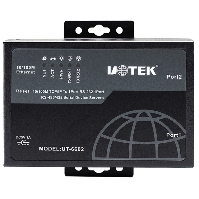INDUSTRIAL 100M TCP IP to RS232 RS485 RS422 Converter Serial Device ...