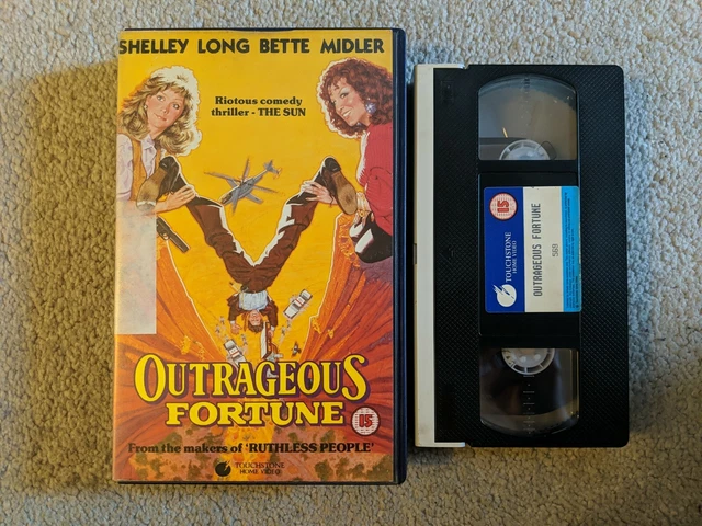 OUTRAGEOUS FORTUNE VHS Video Big Box Ex Rental Shelley Long Bette ...