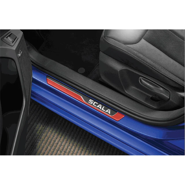 ORIGINAL SKODA SCALA 3D Einstiegsleisten Set vorn Türschweller Dekor ...