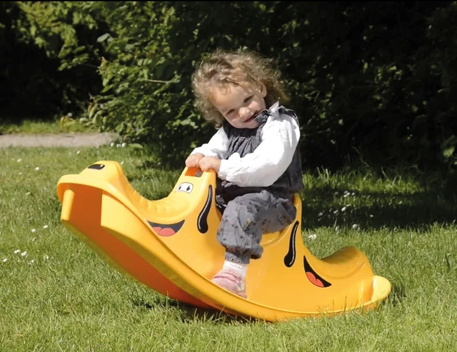 CHILDS SEE SAW KIDS ROCKER TOY 3 SEATER ROCKING DOG Outdoor Indoor by ...