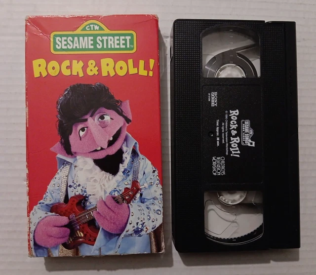 SESAME STREET: ROCK & Roll (VHS TAPE, 1996) -- Rare Red Sleeve Jim ...