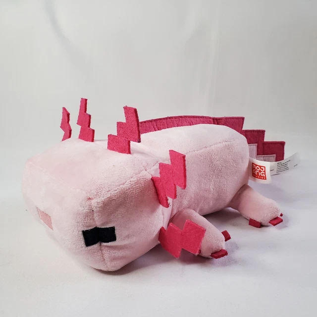 MATTEL MINECRAFT AXOLOTL Pink Small Plush Toy - Approx 12" - Mojang ...