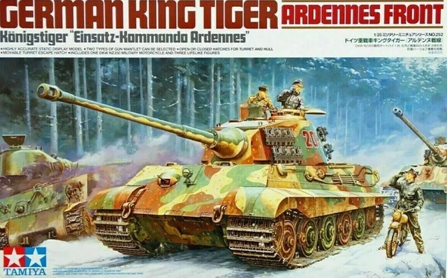 TAMIYA 35252 KING Tiger Tank - Ardennes Front 1:35 Scale Military Model ...