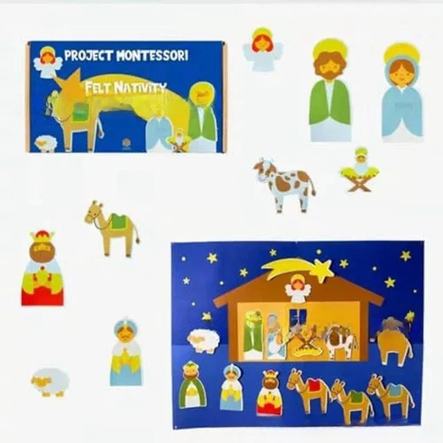 DIY FELT NATIVITY Scene Kit for Kids Christmas Ornament Set Educational ...