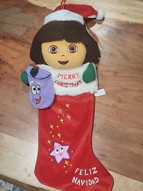 DORA THE EXPLORER Christmas Stocking Feliz Navidad Backpack Holiday ...