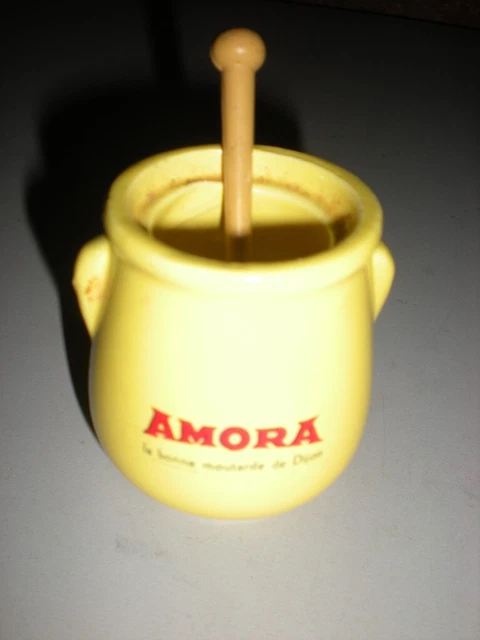 ANCIEN POT MOUTARDE amora faiencerie de valauris vintage déco EUR 8,00 ...
