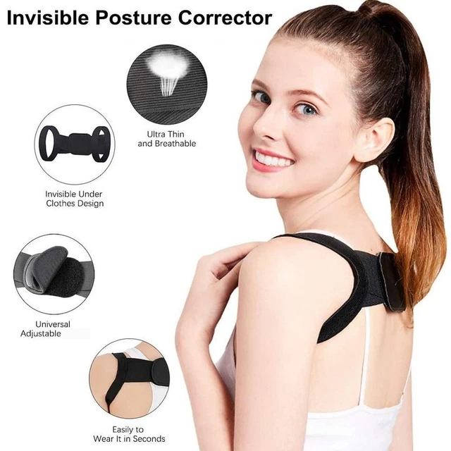 BREATHABLE BACK SUPPORT Invisible Bad Posture Corrector Men £8.37 ...