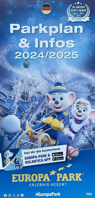 PARKPLAN & INFOS Europa-Park Rust Parkplan WINTER 2024/2025 EUR 2,00 - PicClick DE