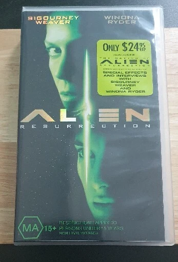 ALIEN RESURRECTION VHS VIDEO TAPE (1997 Sigourney Weaver sci-fi movie ...