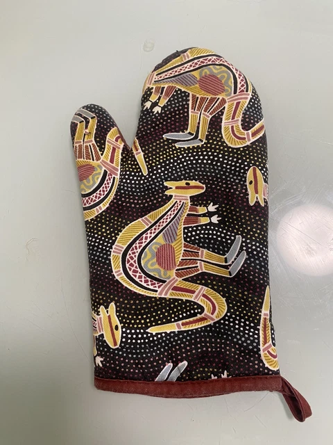 OVEN MITT INDIGENOUS Aboriginal Art Australian Souvenir Kangaroo $12.00 ...