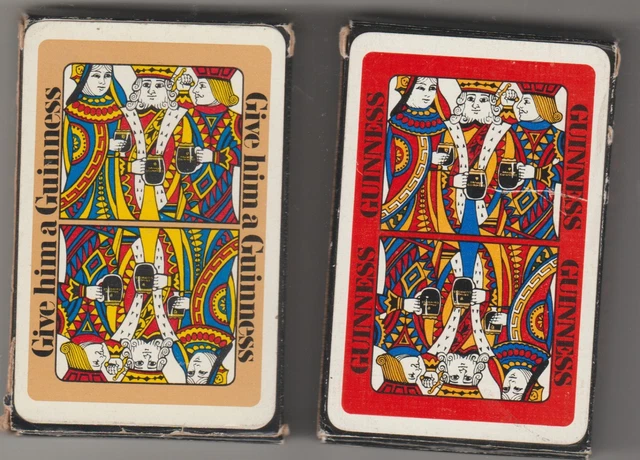 2X DIFFERENT PACKS GUINNESS BREWERY playing cards A £8.66 - PicClick UK