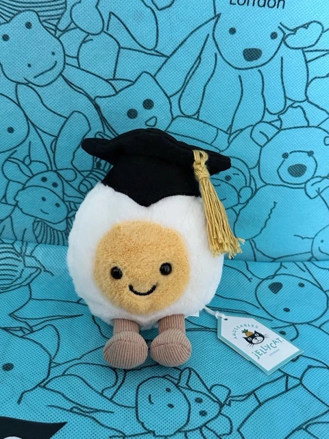 2026 JELLYCAT CUTE Graduation Boiled Egg Soft Doll BNWT & Dust Bag UK ...