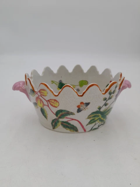 ANTIQUE CHINESE FAMILLE Rose Porcelain Lotus Monteith Bowl, Ca. 1930 ...