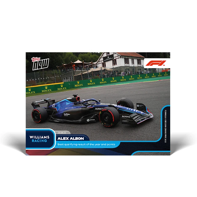 TOPPS NOW FORMULA 1 2022 - Card 52 - Alex Albon - Williams Racing EUR 6 ...