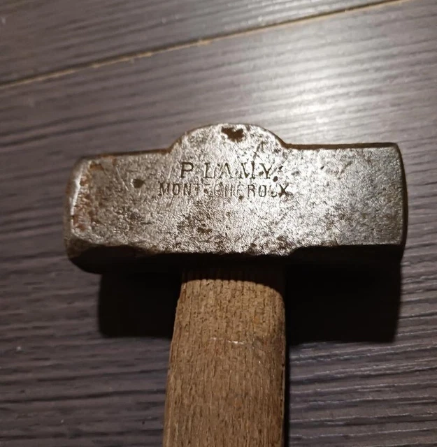 OUTIL ANCIEN MARTEAU Avec Manche en Bois/montecheroux EUR 20,00 ...