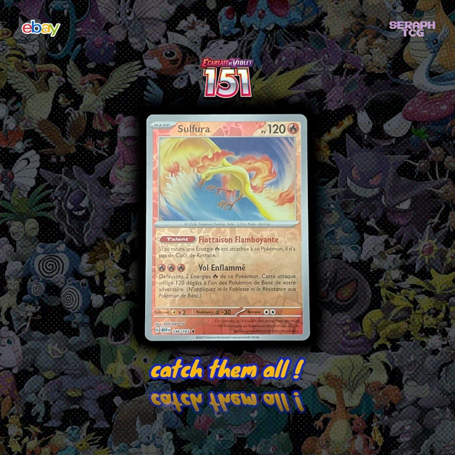 POKEMON CARD SULFURA 146/165 REVERSE EV3.5 MEW 151 FR NEUF $9.51 ...