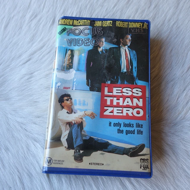 BRET EASTON ELLIS LESS THAN ZERO VHS Clamshell VHS Marek Kanievsk ...