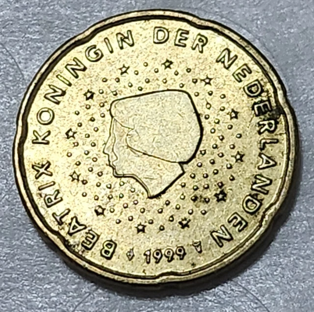 EUROPEAN UNION (NETHERLANDS) 🇪🇺/🇳🇱 Twenty (20) Euro Cents Coin 1999 £1. ...