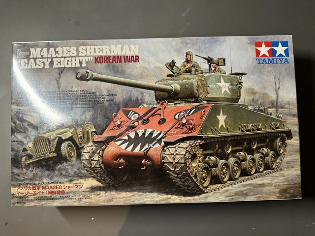 TAMIYA, U.S. MEDIUM Tank M4A3E8 Sherman "EASY EIGHT" Korean War, 1:35 Scale £14.50 - PicClick UK