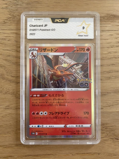 CARTE POKÉMON GO Japanese Dracaufeu Charizard 010/071 PCA 9 PSA Holo ...