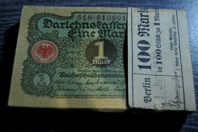1920 GERMAN 1 Mark Reichbanknote Paper Money Banknotes Currency 100 ...