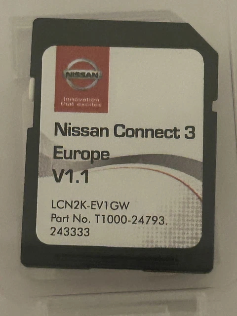 GENUINE NISSAN CONNECT3 Map Data Sd Card Europe V1.1 £24.63 - PicClick UK