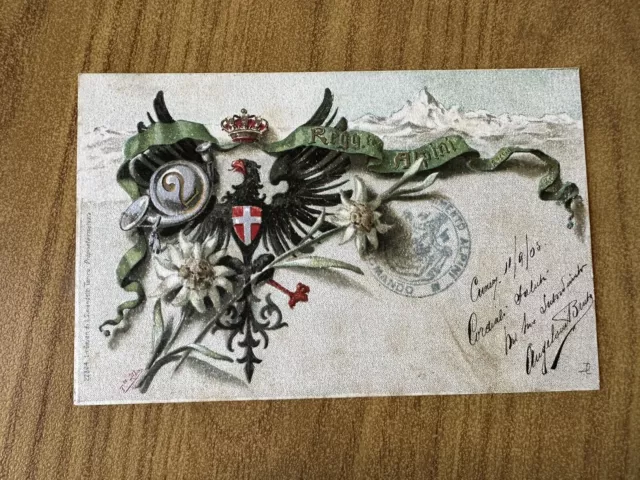 CARTOLINA 2º REGGIMENTO Alpini Viaggiata 1903 Bf EUR 19,00 - PicClick IT