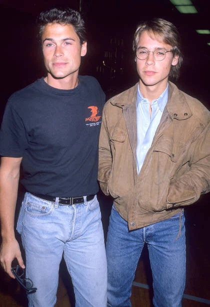 ROB LOWE AND Chad Lowe attend Allan Carr Hosts a Pre-Oscar C - 1989 Old ...
