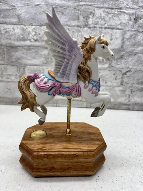 WESTLAND DESIGNS CAROUSEL Collection Rotating Carousel Horse Winged ...