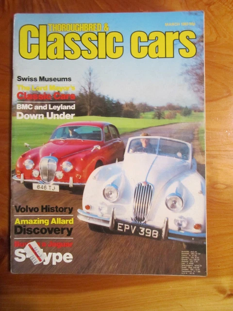 MAGAZINE THOROUGHBRED & Classic Cars Vol. 10 No. 6 March 1983 Great ...
