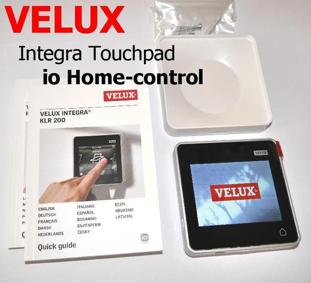 VELUX INTEGRA IO-HOMECONTROL Pad KLR 200 Touchscreen Bedienung Touchpad ...