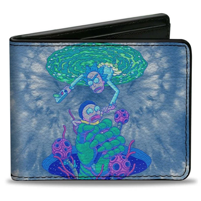 BI-FOLD WALLET RICK and Morty Circuit Faces Portal Gun EUR 24,72 ...