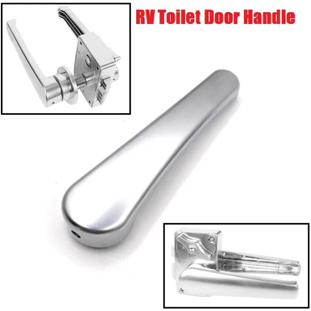 SILVER PLASTIC TOILET Door Handle For Elddis Compass Hymer Caravan ...