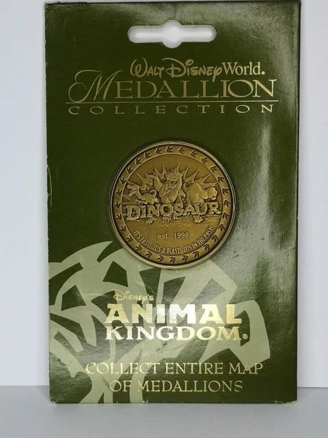 WALT DISNEY WORLD Medallion Collection Animal Kingdom Map Bronze Coin ...
