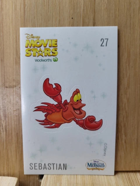 DISNEY MOVIE STARS STICKERS🏆#27 SEBASTIAN - Woolworths🏆 $2.29 - PicClick CA
