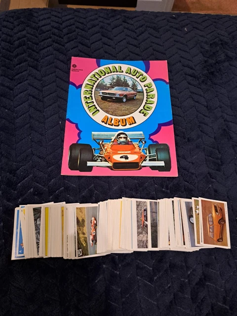 AUTO PARADE AMERICANA stickers cards 1970s full set of 349 & empty ...