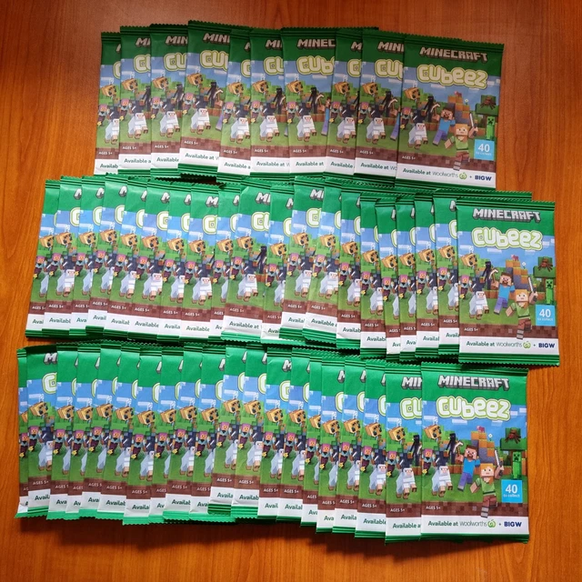 WOOLWORTHS 2025 CUBEEZ Minecraft X 50 Card Packs BRAND NEW AND SEALED ...
